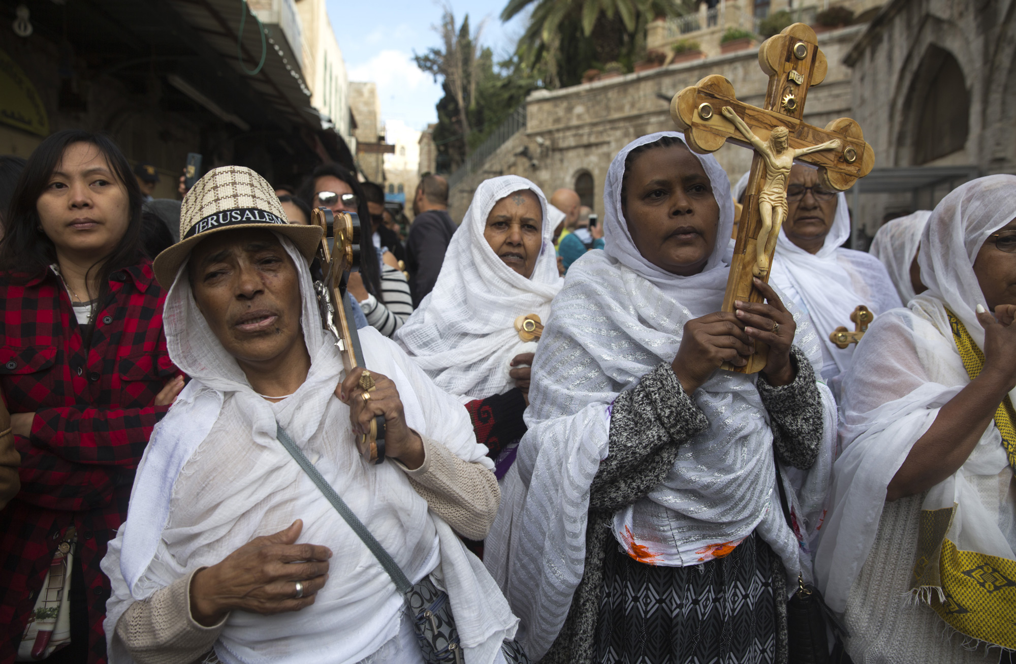 Christian pilgrims from Eritrea are seen amongst the thousands of ...
